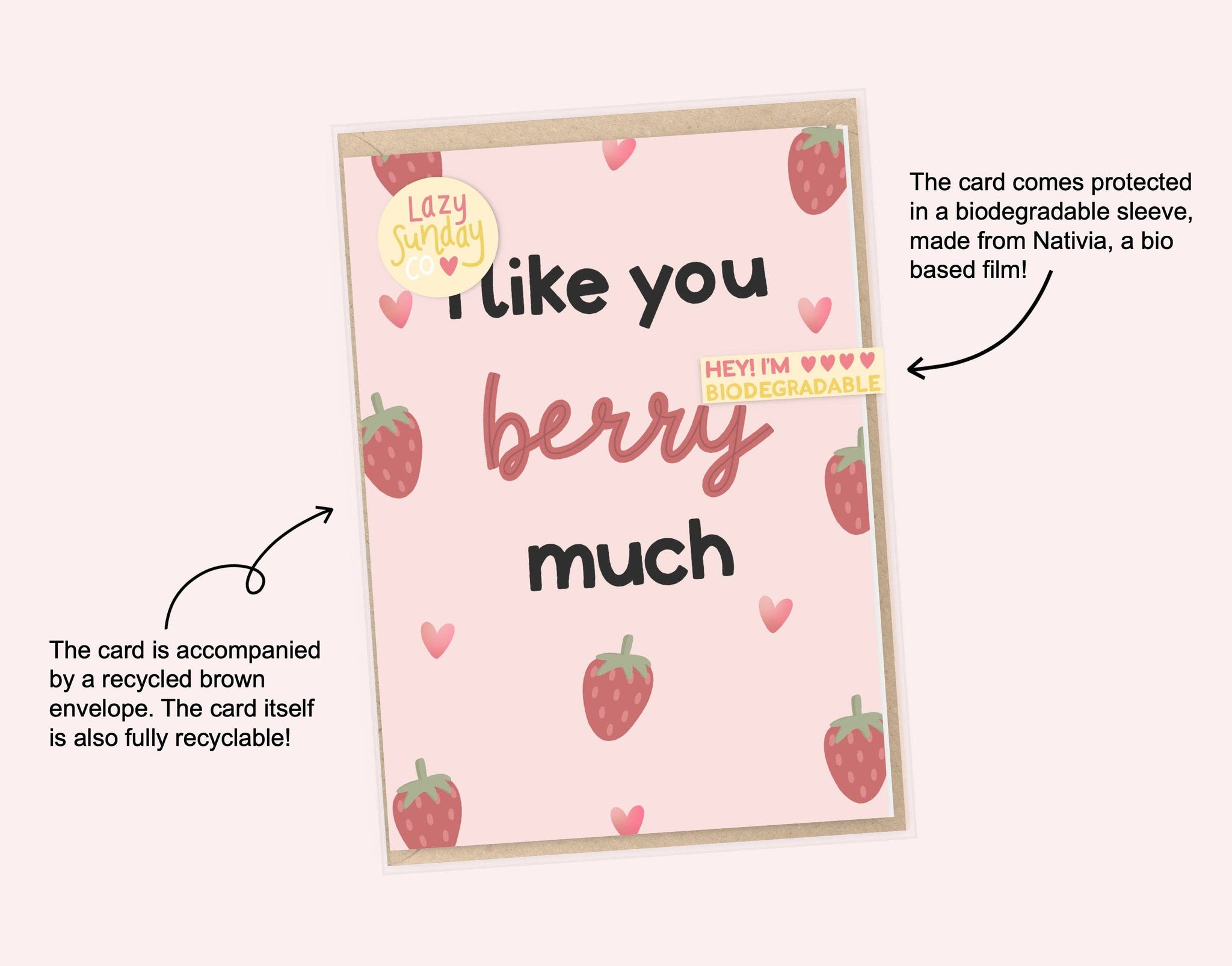 I Like you Berry Much Card – The Balloon Works