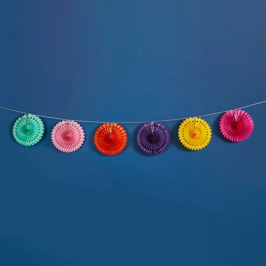 Bright Coloured Paper Fan Garland – The Balloon Works