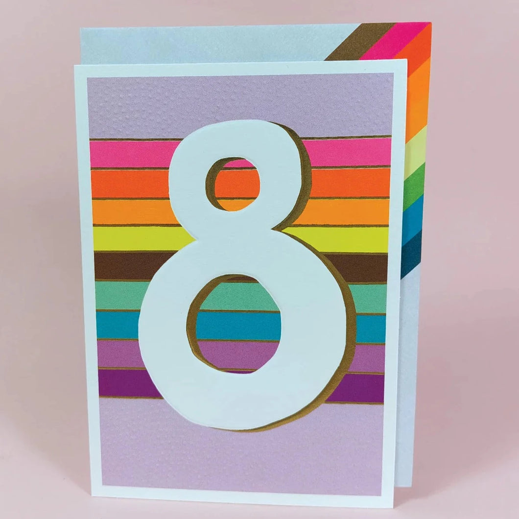 Age 8 Girl Card by Paper Salad – The Balloon Works