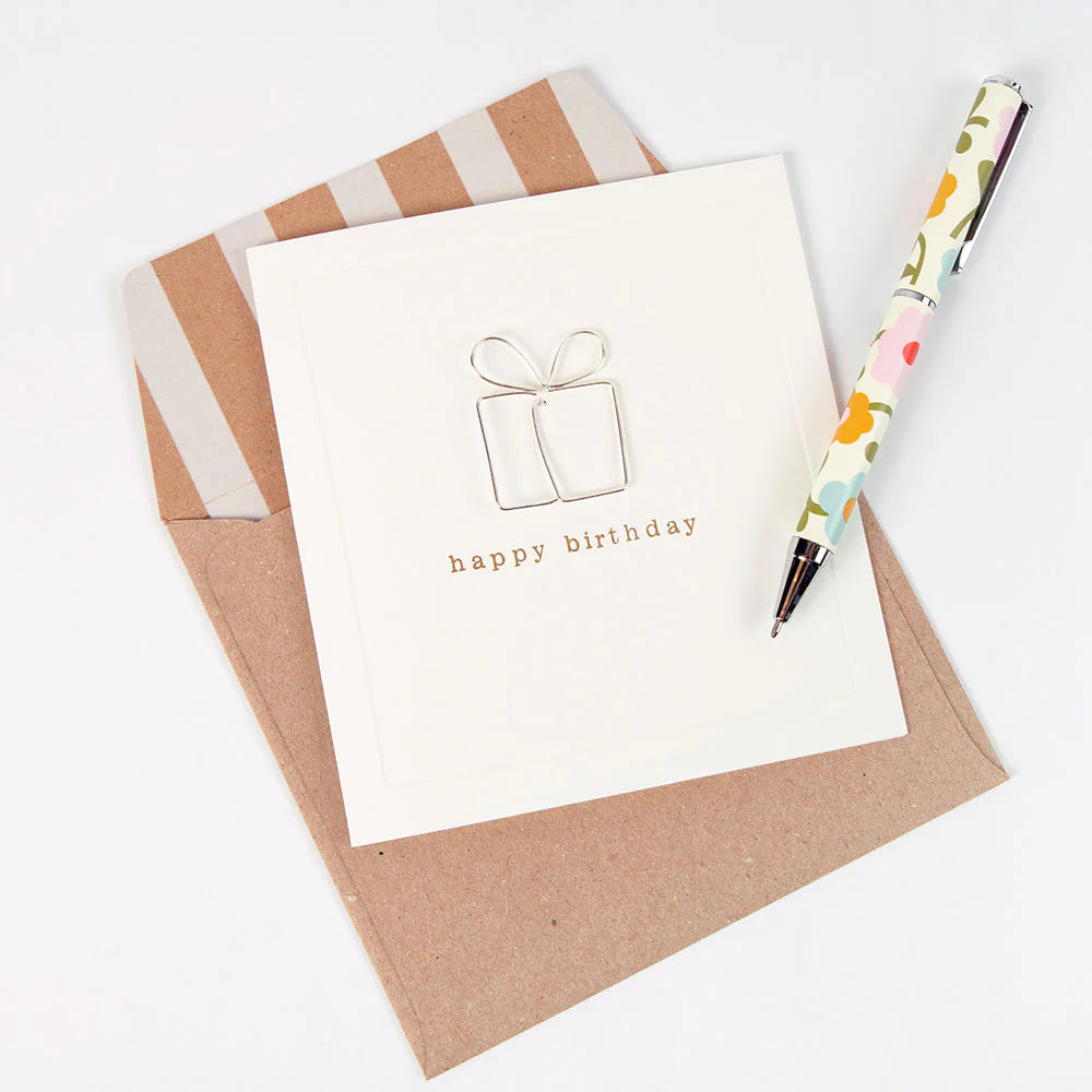 Wire Present Birthday Card – The Balloon Works