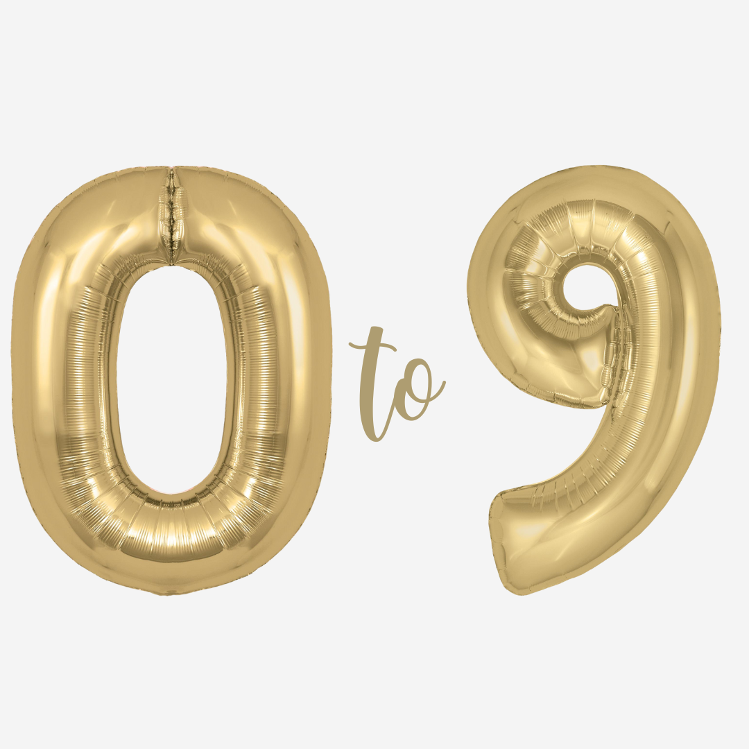 Large Gold Foil Number Balloon | Birthday Party | The Balloon Works