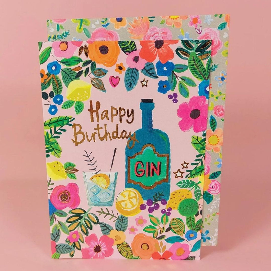 Happy Birthday Gin Card by Paper Salad – The Balloon Works