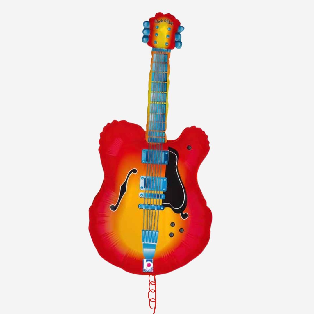 Guitar Large Inflated Foil Balloon – The Balloon Works