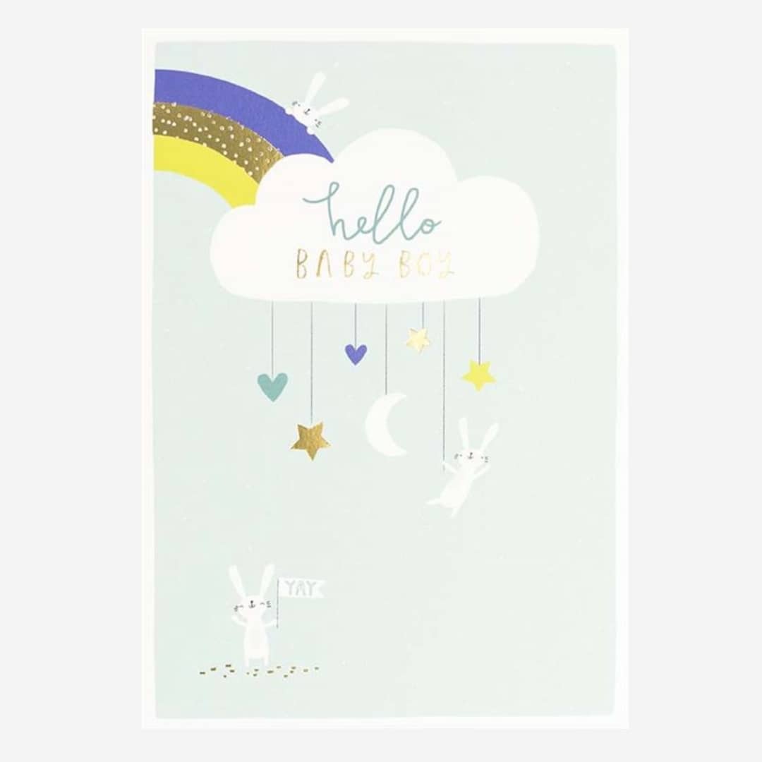 "Hello Baby Boy" Dedication Card – The Balloon Works