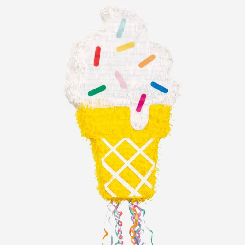 Sprinkle Ice Cream cone Pull String piñata – The Balloon Works