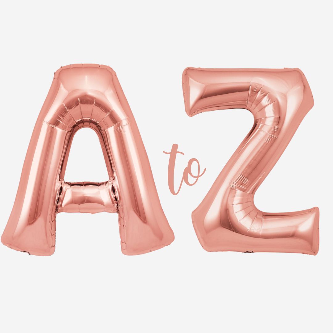 Large Rose Gold Inflated Letter Balloons 34" – The Balloon Works