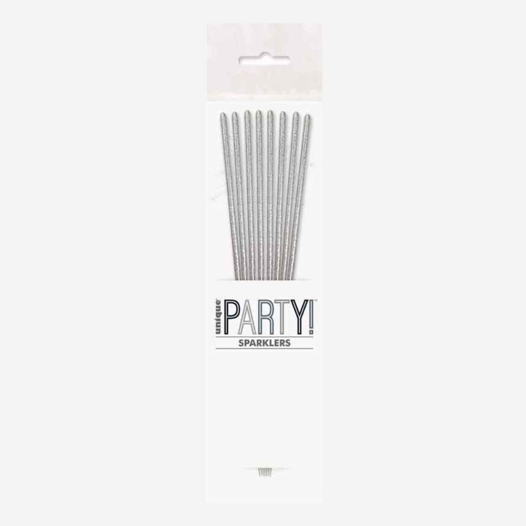 Glitz Silver Cake Sparklers – The Balloon Works