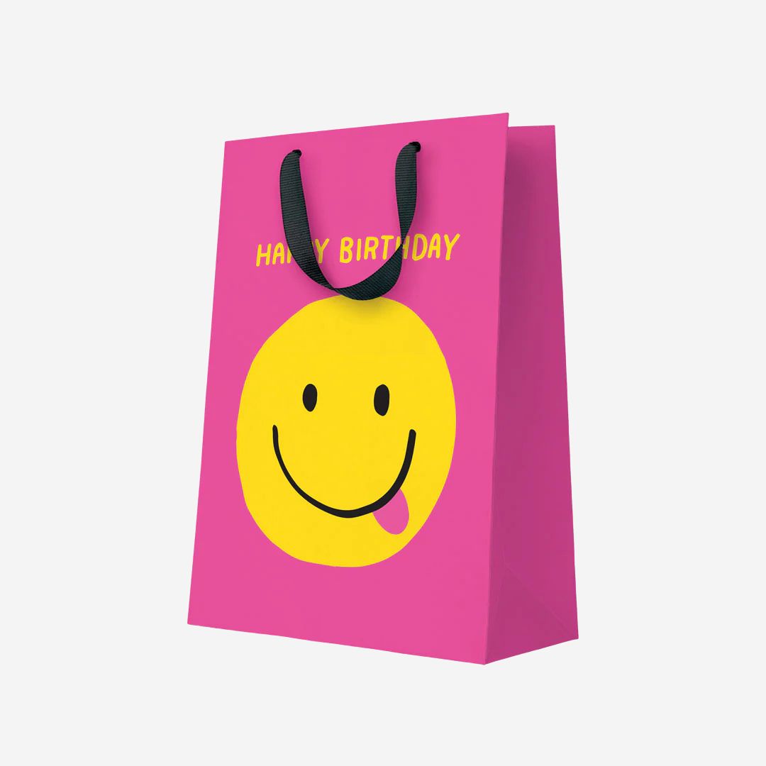 Smiley Face Birthday Large Gift Bag – The Balloon Works