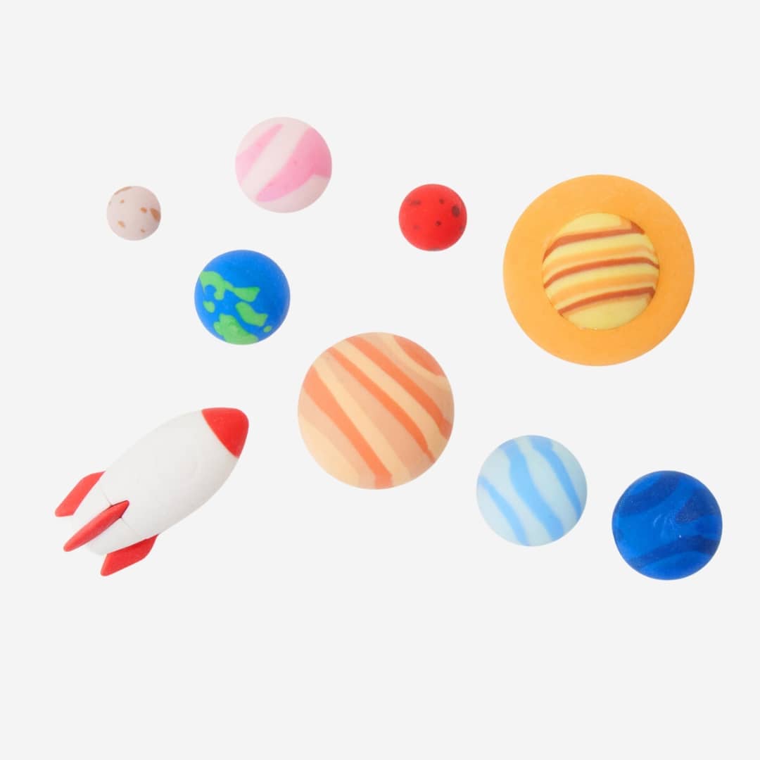 Solar System - Set of 9 Erasers – The Balloon Works