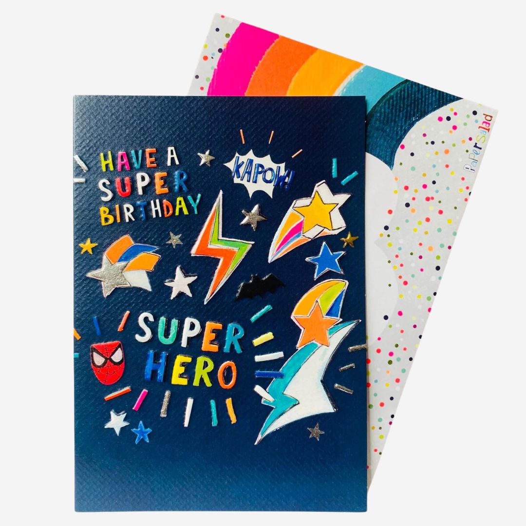 Superhero Birthday Card by Paper Salad – The Balloon Works