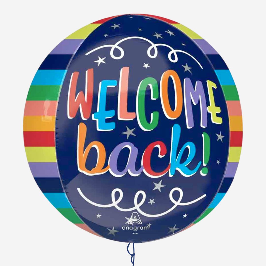 Welcome Back Inflated Orbz Foil Balloon – The Balloon Works