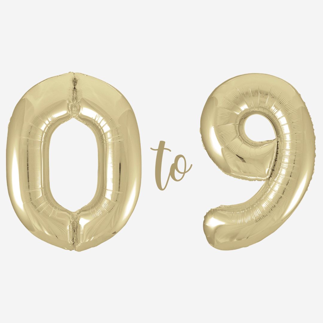 Large Gold Foil Number Balloon | Birthday Party | The Balloon Works