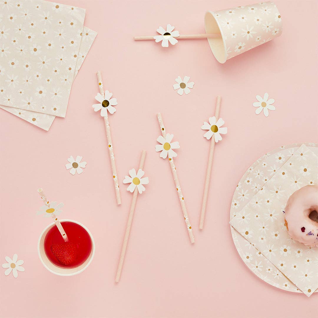 Daisy Paper Straws 16 Pack – The Balloon Works