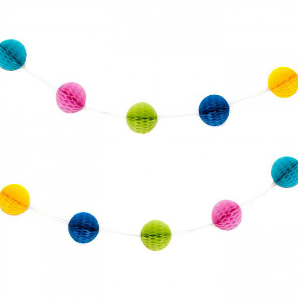 Multi Colour Honeycomb Ball Garland – The Balloon Works