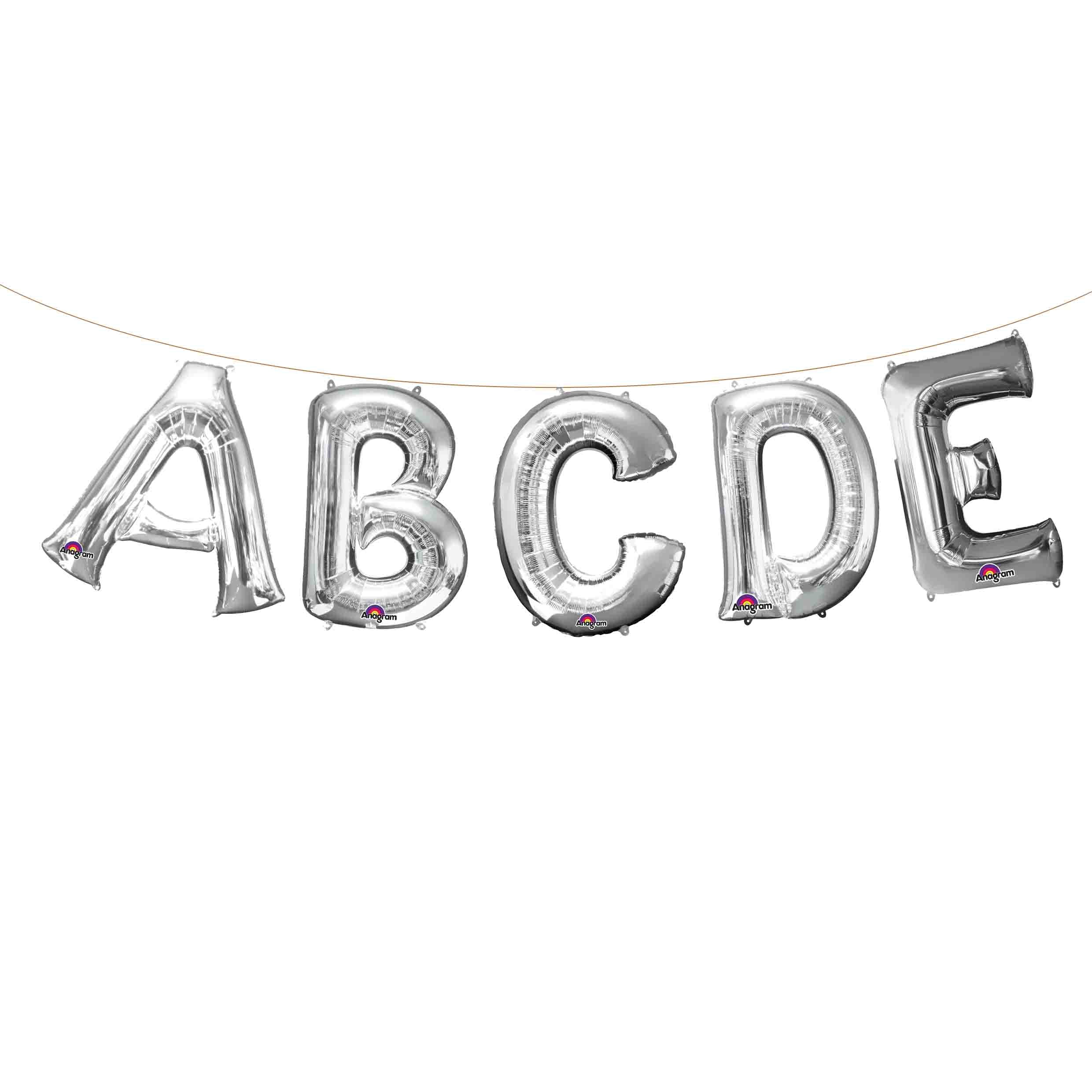 Air Filled Silver Letter Balloons 16" – The Balloon Works