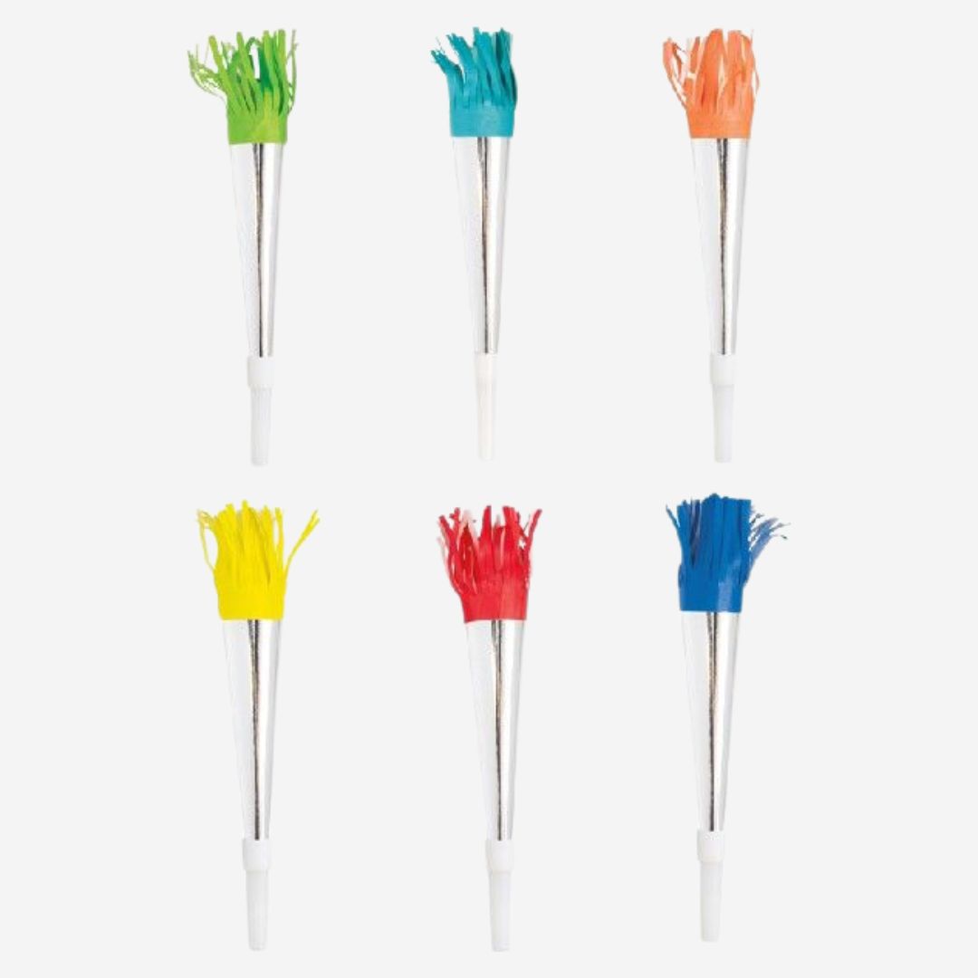Foil Horns with Fringe Blowouts – The Balloon Works