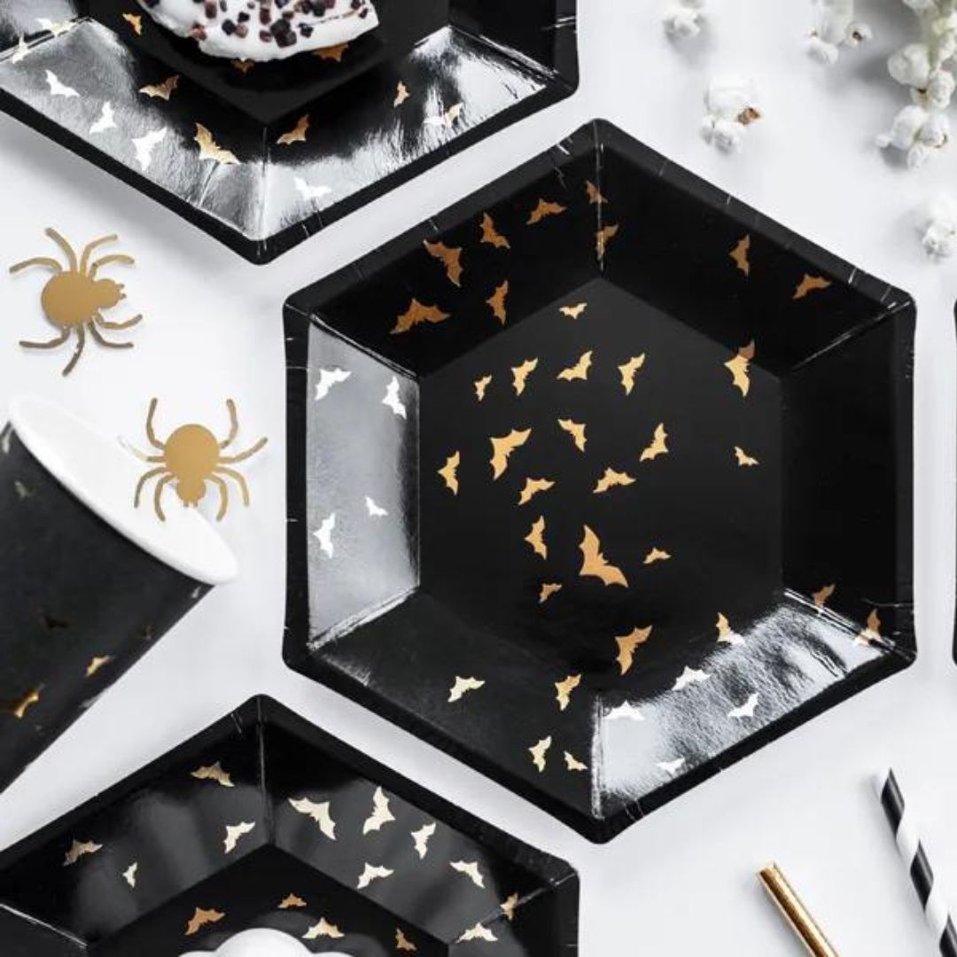 Trick or Treat Halloween Bat Plates – The Balloon Works