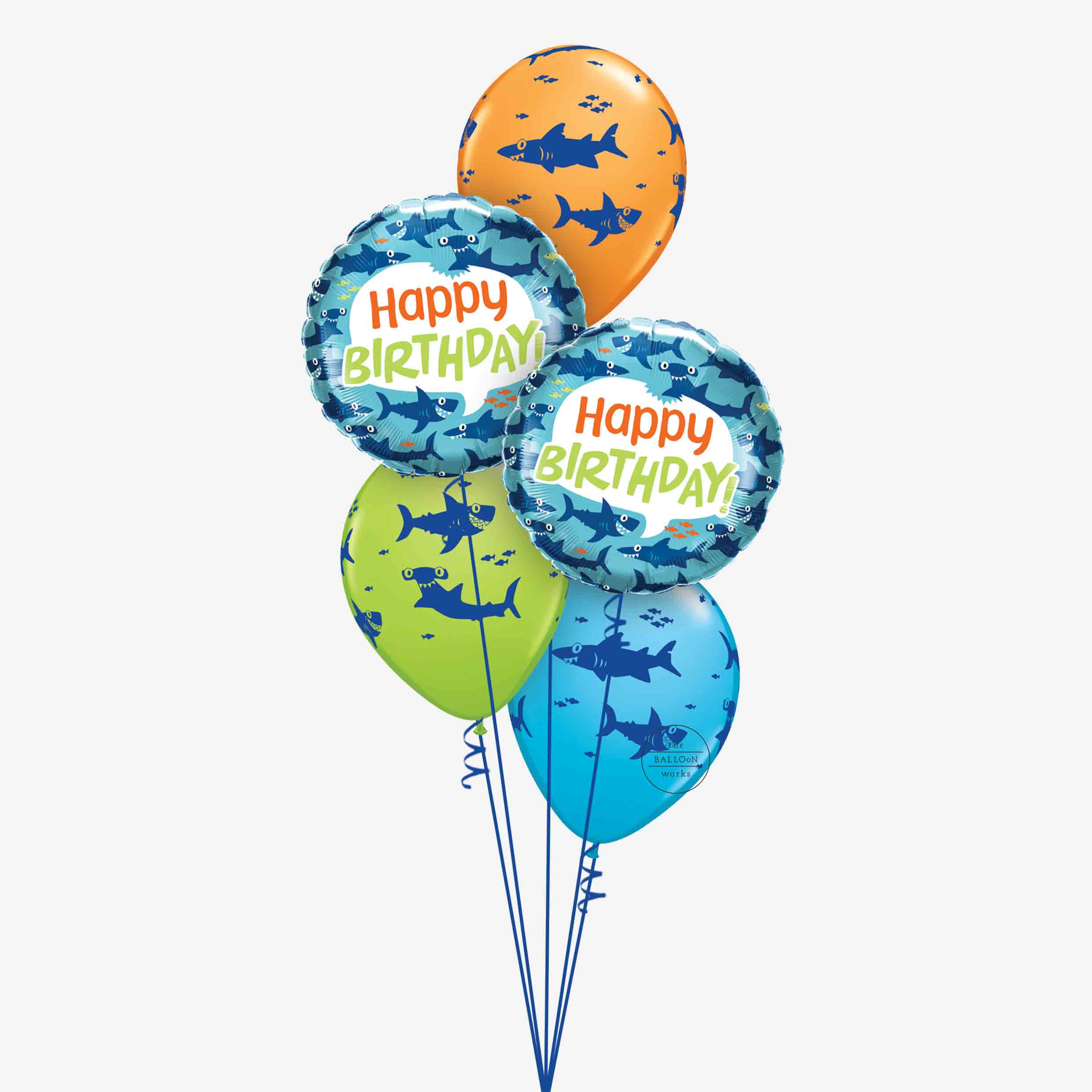 Fin-tastic Shark Inflated Balloon Bouquet – The Balloon Works
