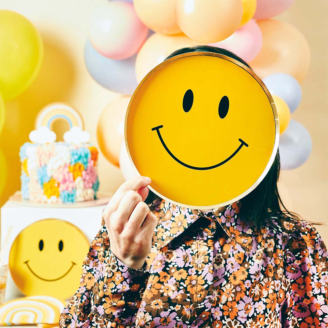 Smiley Plate | Disco/Seventies Party | The Balloon Works