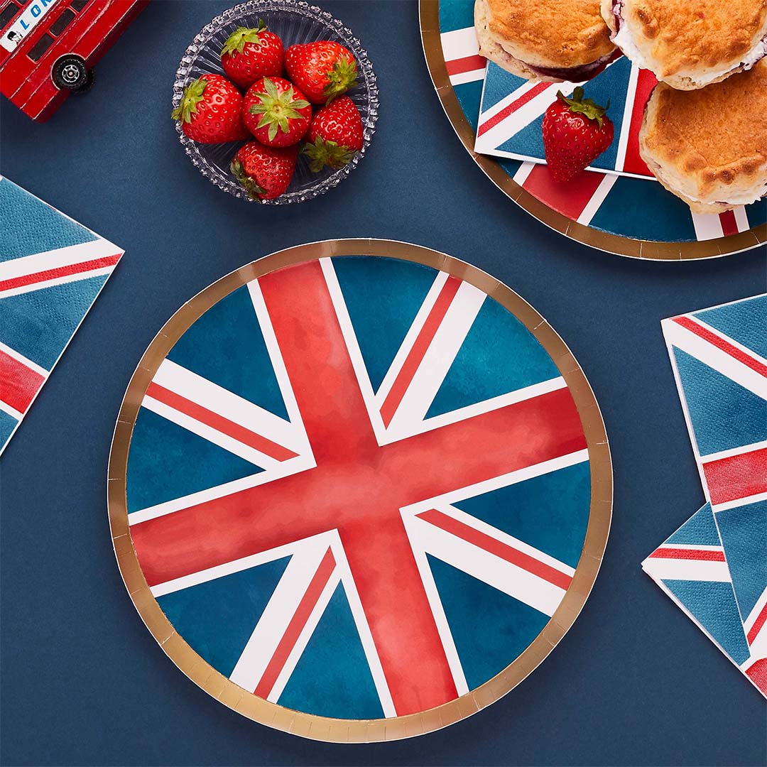 Union Jack Paper Plates – The Balloon Works